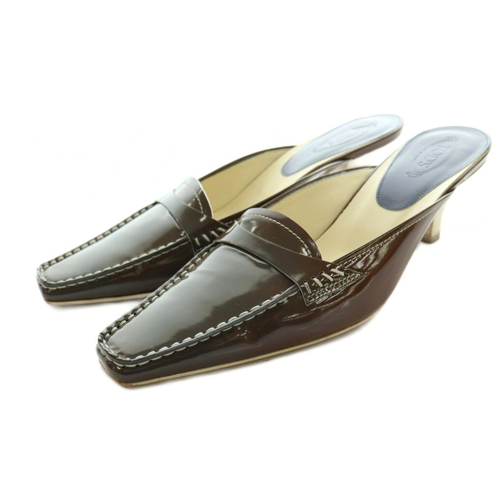 【中古】トッズ TOD'S ミュール ポインテッドトゥ 37.5 茶 ブラウン /SS ■OS ■GY18 レディース 【ベクトル 古着】 260422ブランドトッズ TOD'S表記サイズ37.5(24.5cm)実寸サイズヒールの高さ：約4...