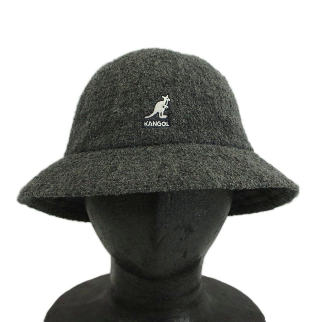 【中古】カンゴール KANGOL 帽子 バケットハット バケハ ウール混 ベル型 ロゴ 刺繍 L グレー /XZ ■GY99 レディース 【ベクトル 古着】 260425ブランドカンゴール KANGOL表記サイズL実寸サイズつば：5.5cm...