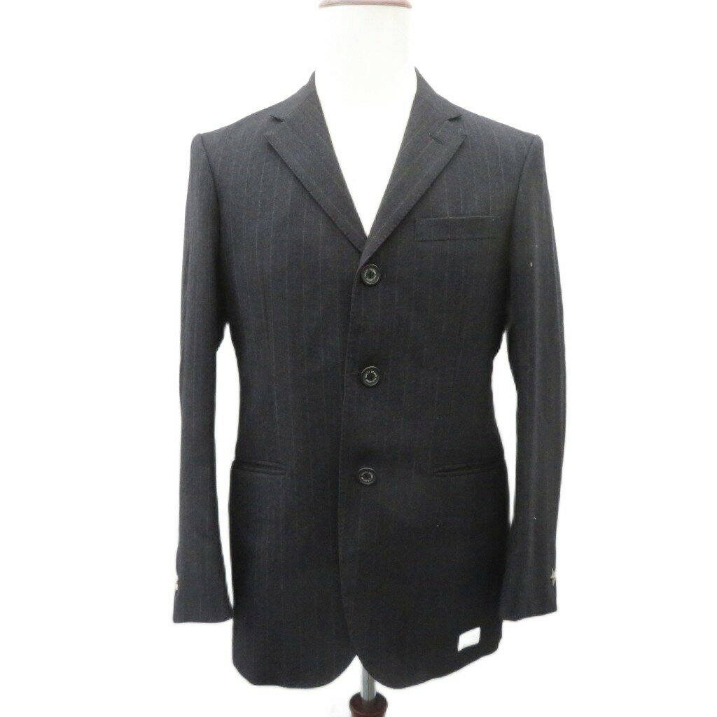 【中古】ベドウィン BEDWIN ＆THE HEARTBREAKERS テーラードジャケット 上着 総裏地 3 マルチカラー 黒 ブラック ストライプ柄 /HO66 ■GY03 メンズ 【ベクトル 古着】 260528ブランドベドウィン B...