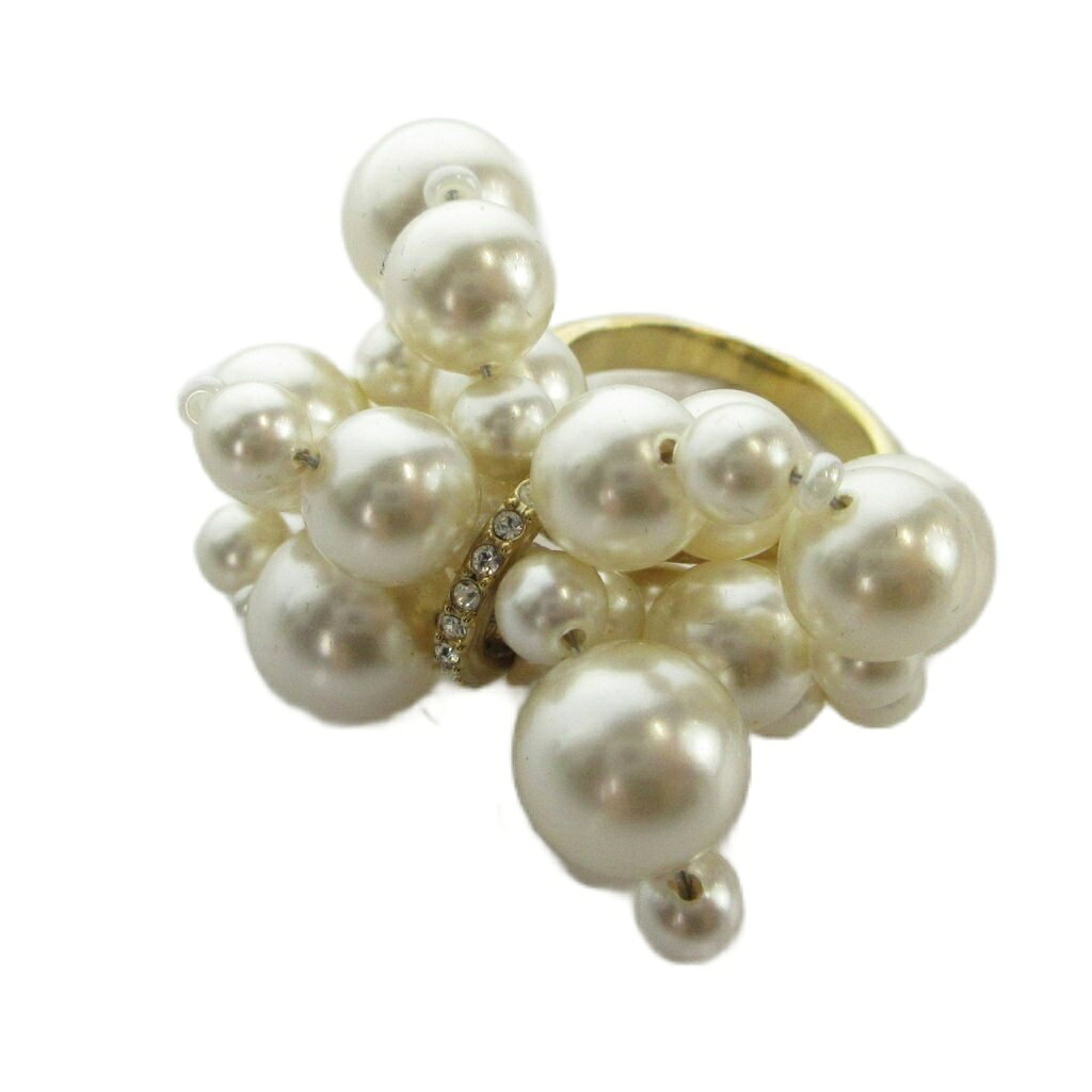 【中古】スワロフスキー SWAROVSKI Donatella 指輪 パール リング ロゴ 58 18号 ゴールド色 ■GY18 /MQ レディース 【ベクトル 古着】 260530ブランドスワロフスキー SWAROVSKI表記サイズ58実...
