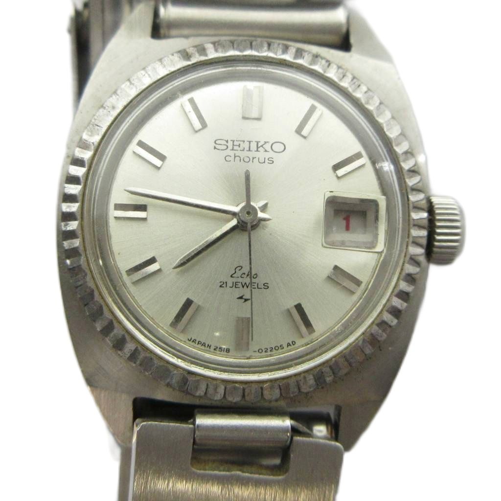 【中古】セイコー SEIKO 2518-0130 腕時計 ウォッチ 自動巻き カレンダー付き シルバー色 ■GY18 /MQ レディース 【ベクトル 古着】 260530ブランドセイコー SEIKO表記サイズ実寸サイズをご参考ください。実寸...