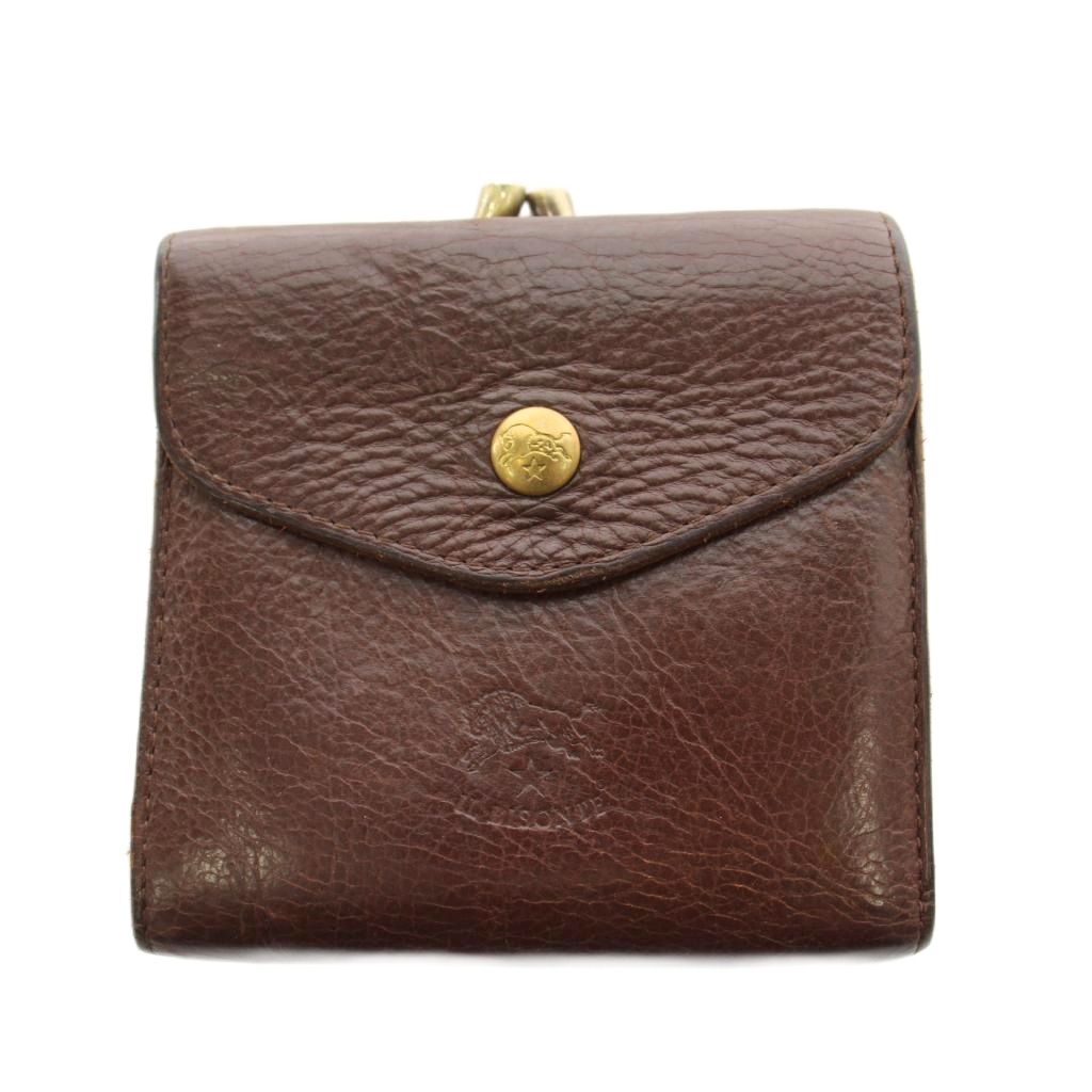 【中古】イルビゾンテ IL BISONTE 二つ折り財布 小銭入れ レザー 茶 ブラウン /AN ■GY18 レディース 【ベクトル 古着】 260714ブランドイルビゾンテ IL BISONTE実寸サイズヨコ：約11cm　タテ：約10.5...