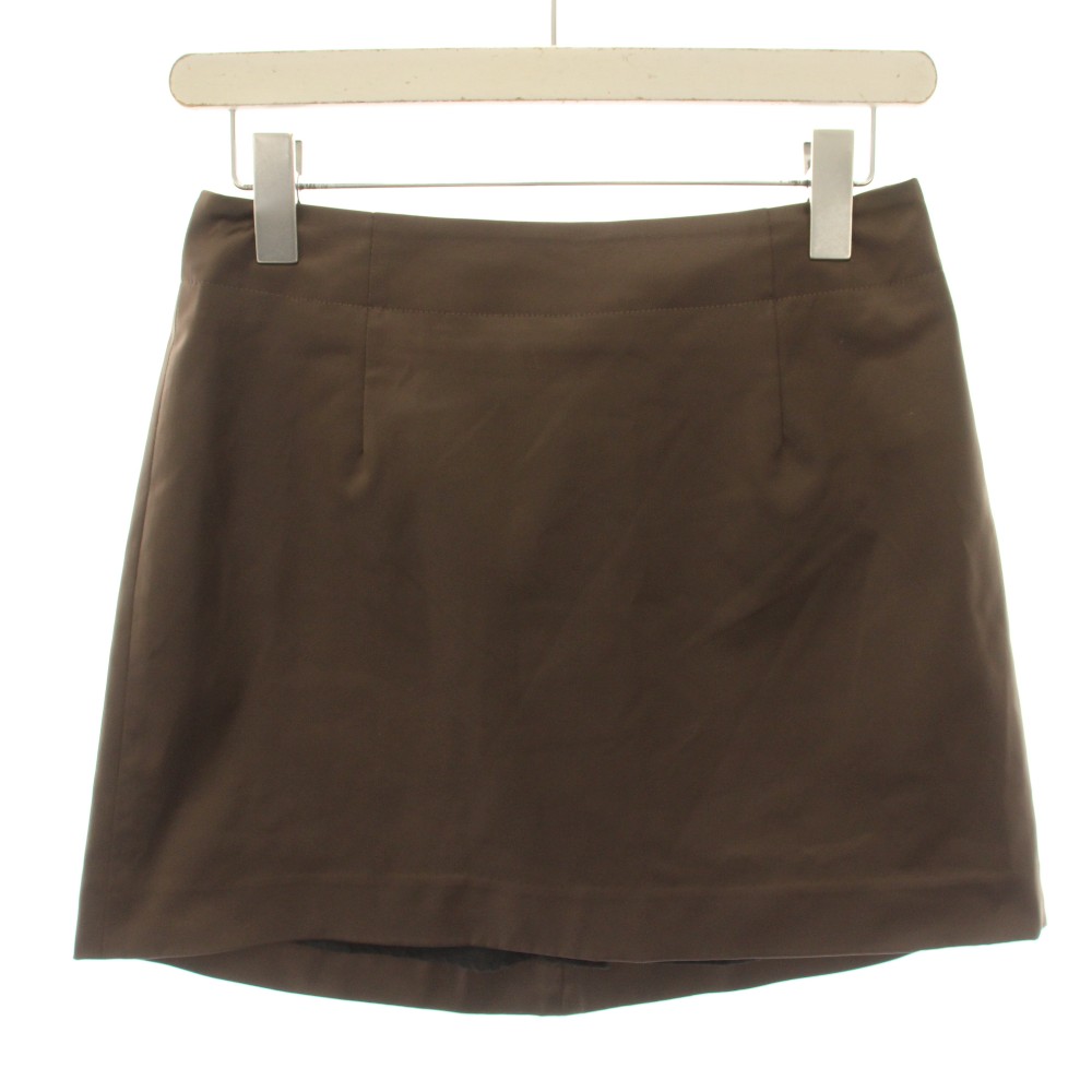 【中古】ジェーン スミス JANE SMITH ポリエステルサテンミニスカート POLYESTER SATIN MINI SKIRT タイト フィッシュテール 36 茶 ブラウン 23WSK-116L /YT ■GY03 レディース 【ベク...