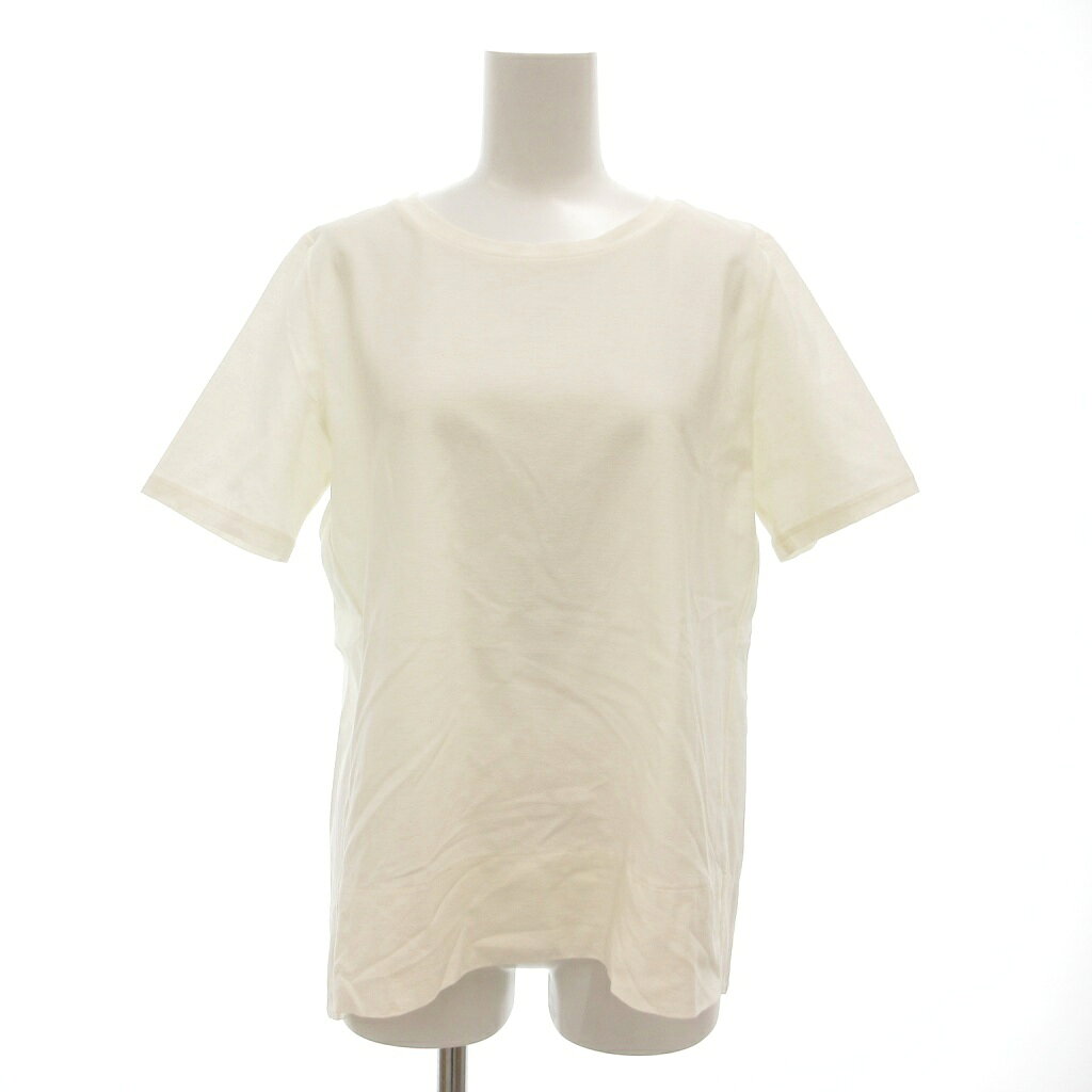 【中古】スキャパ SCAPA Tシャツ リネン混 38 オフホワイト 無地 ラウンドネック 半袖 /UO レディース 【ベクトル 古着】 260110ブランドスキャパ SCAPA表記サイズ38実寸サイズ肩幅：36cm　身幅：47cm　袖丈：...