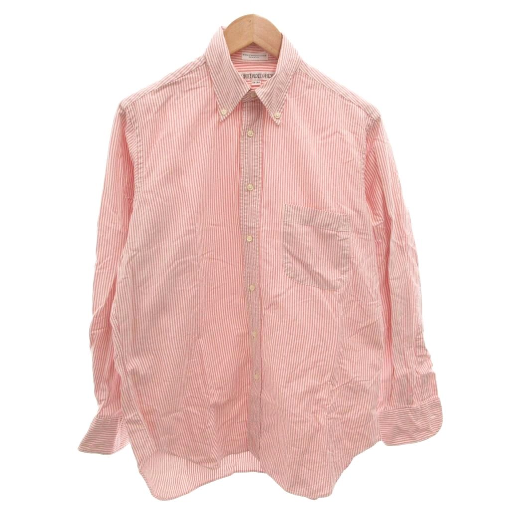 【中古】インディビジュアライズドシャツ INDIVIDUALIZED SHIRTS オックスフォードシャツ 長袖 ボタンダウン ストライプ 15‐32 赤 レッド /FF メンズ 【ベクトル 古着】 260724ブランドインディビジュアライ...