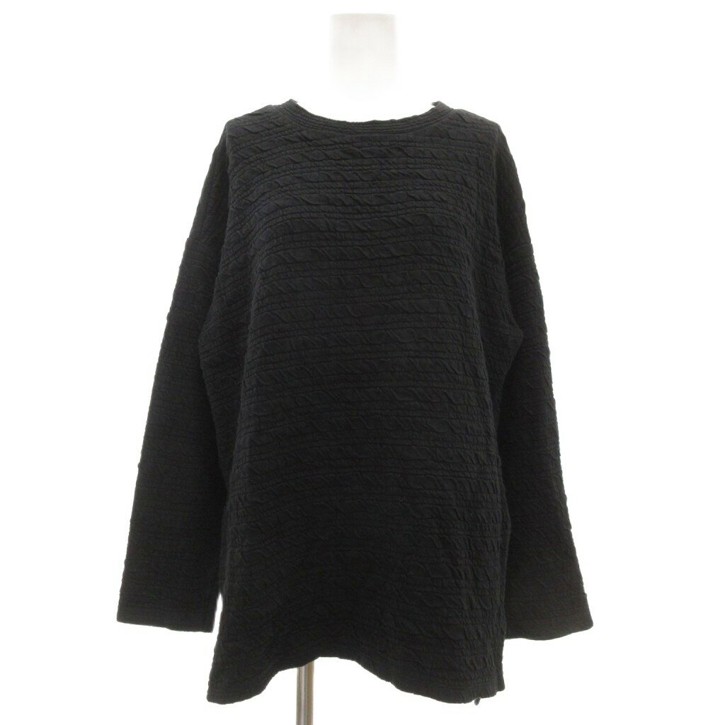 【中古】ザラ トラファルック ZARA Trafaluc カットソー M 黒 ブラック しわ加工 ラウンドネック 長袖 /ML ■GY06 レディース 【ベクトル 古着】 260216ブランドザラ トラファルック ZARA Trafaluc...