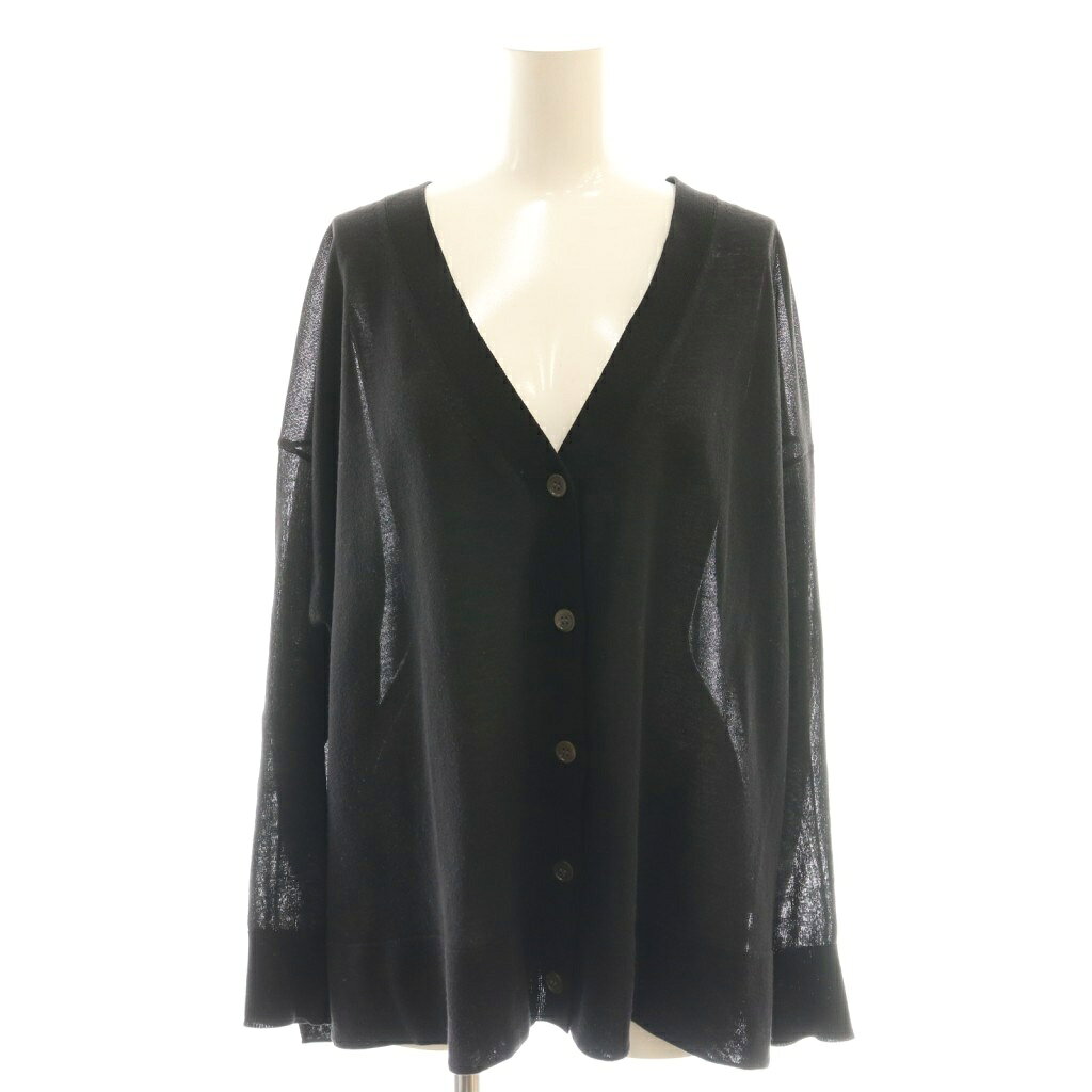【中古】シンプリシテェ SIMPLICITE 25SS ワイドVネックニットカーディガン B.C STOCK Vネック F 黒 ブラック /AT ■OS レディース 【ベクトル 古着】 251024ブランドシンプリシテェ SIMPLICIT...