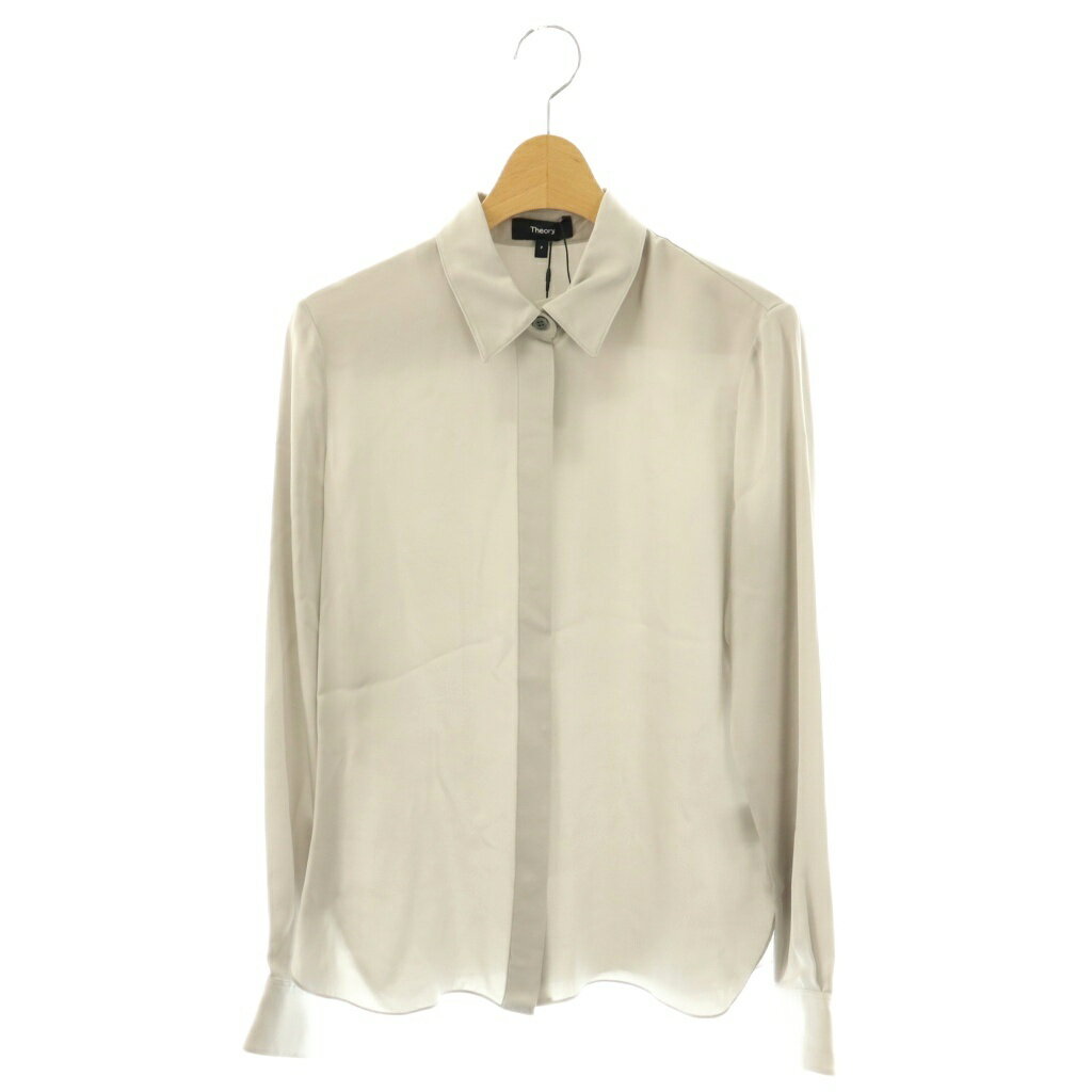 【中古】セオリー Theory 24AW MODERN GGT CLASSIC FITTED SHIRT シャツ ブラウス 長袖 前開き P グレー /NR ■OS レディース 【ベクトル 古着】 260224ブランドセオリー Theory...