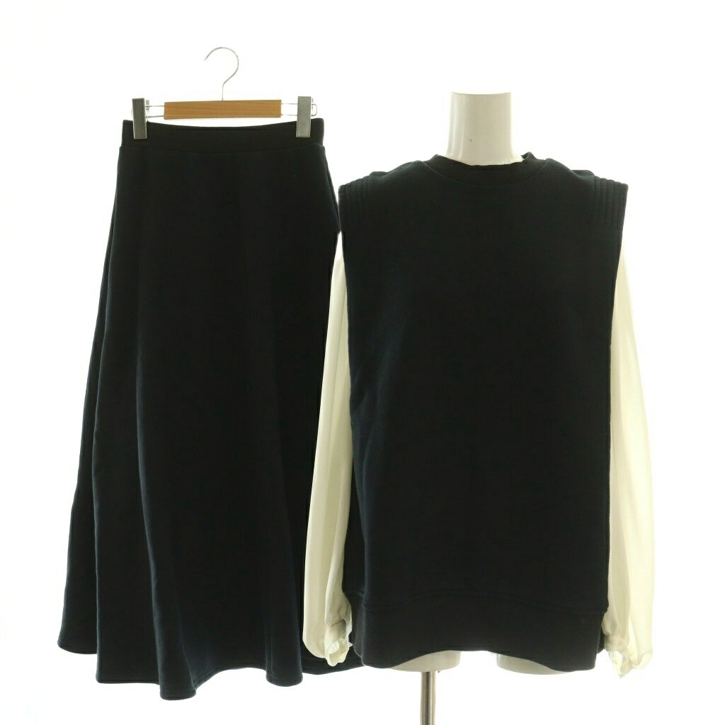 【中古】アメリヴィンテージ Ameri VINTAGE 三点セット VINTAGE MANY WAY TRIO SWEAT DRESS スウェットスカート ブラウス S アイボリー ブラック /CX ■OS レディース 【ベクトル 古着】 ...