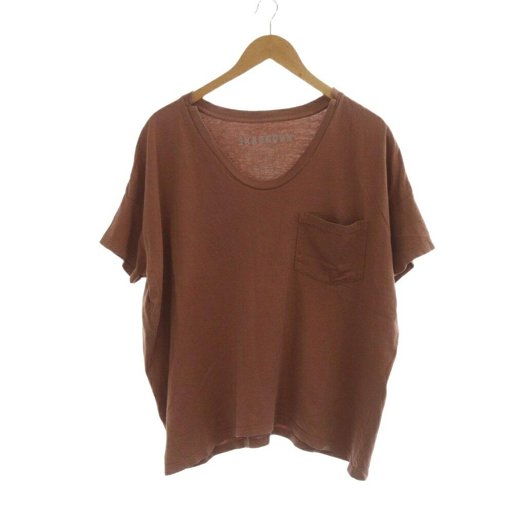 【中古】スカルゴーン SKARGORN ポケツキワイドTシャツ Deuxieme Classe取り扱い XS 赤茶 レッドブラウン 半袖 /AG ■OS レディース 【ベクトル 古着】 260407表記サイズXS実寸サイズ肩幅：約63cm　...