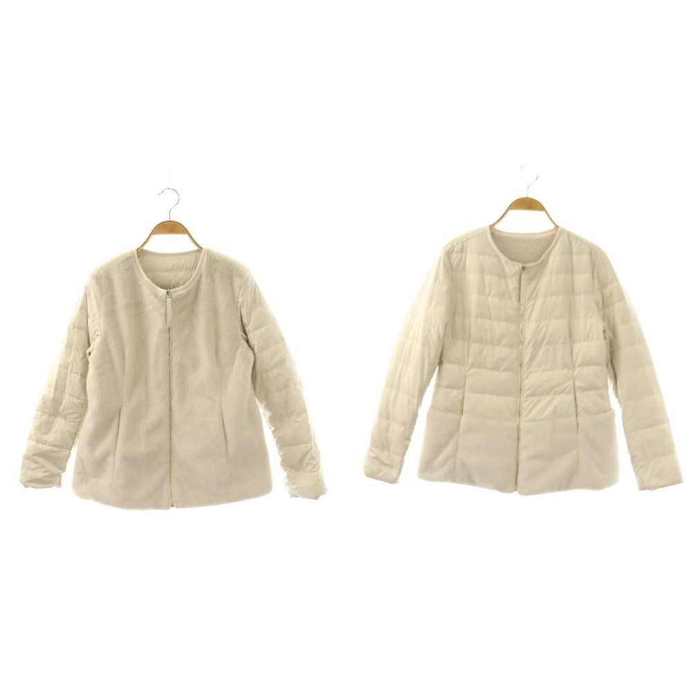 【中古】ボールジー BALLSEY トゥモローランド ボールジー 24AW エコファーダウン リバーシブルブルゾン ジャケット ノーカラー 36 ライトグレージュ /HK ■OS レディース 【ベクトル 古着】 260407ブランドボールジ...