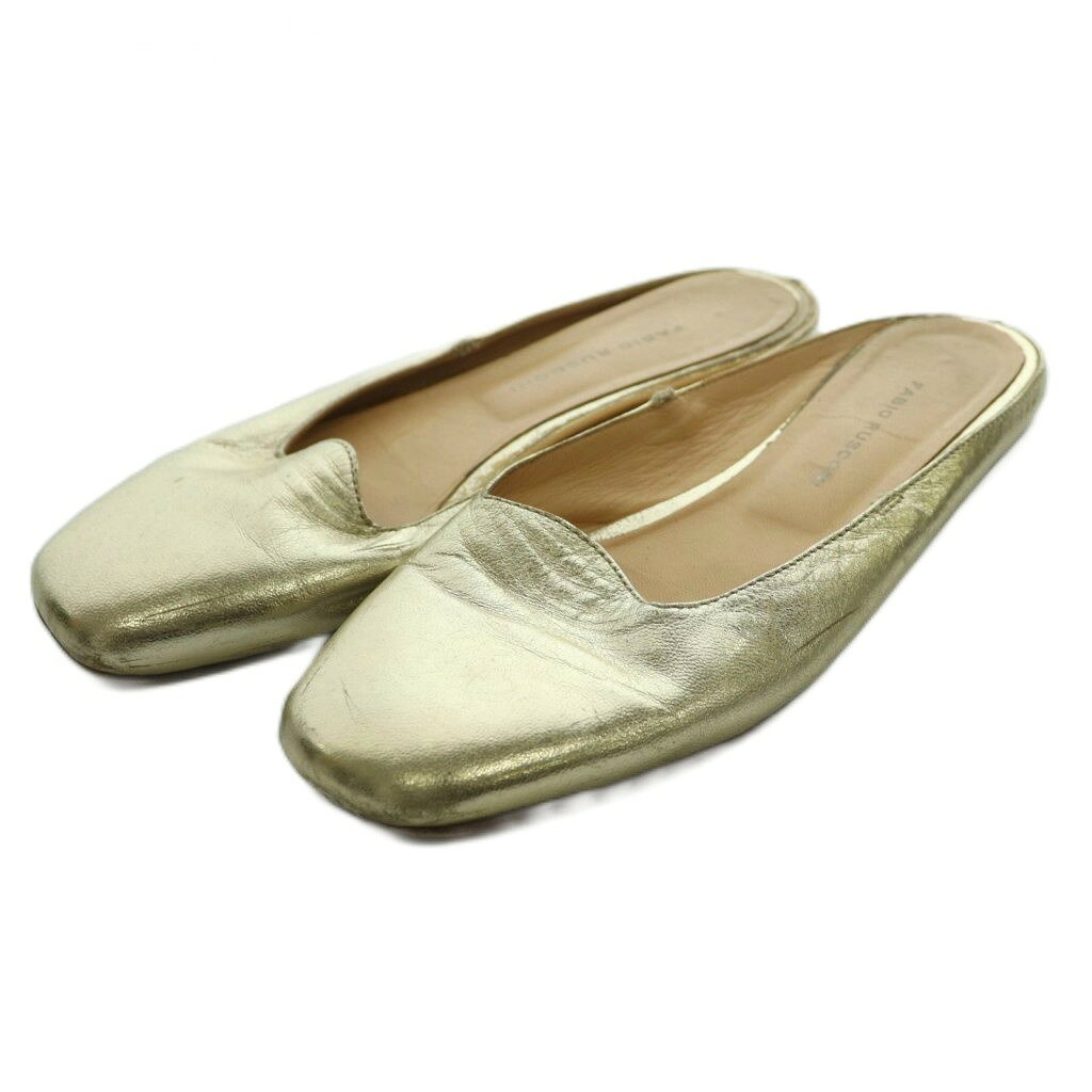 【中古】ファビオルスコーニ FABIO RUSCONI バレエシューズ フラット 35 メタリックゴールドカラー /SS ■OS レディース 【ベクトル 古着】 260409ブランドファビオルスコーニ FABIO RUSCONI表記サイズ3...
