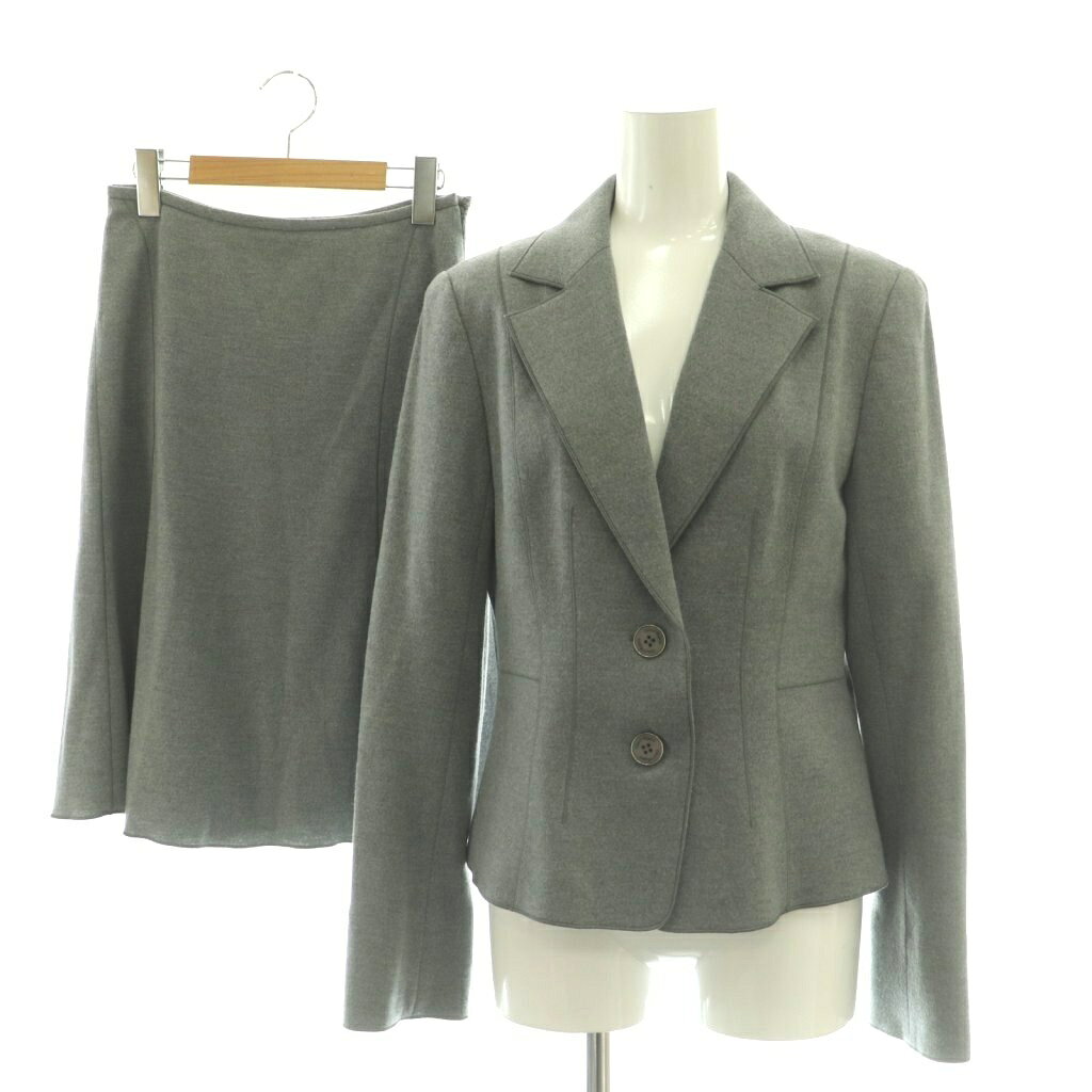 【中古】クレージュ courreges ウール スカートスーツ セットアップ 40 グレー /DF ■OS レディース 【ベクトル 古着】 260415ブランドクレージュ courreges表記サイズ40実寸サイズジャケット 肩幅：38.5...