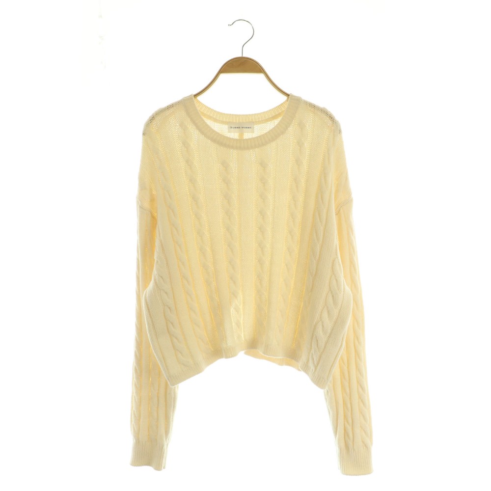 【中古】ヒューマンウーマン HUMAN WOMAN プレッピーケーブルニット セーター 長袖 M アイボリー /MY ■OS レディース 【ベクトル 古着】 260427ブランドヒューマンウーマン HUMAN WOMAN表記サイズM実寸サイ...