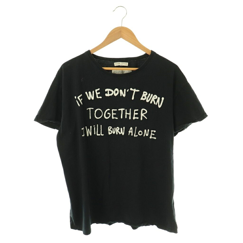 【中古】イーチアザー EACH×OTHER プリントTシャツ カットソー 半袖 M ブラック /HK ■OS ■SH レディース 【ベクトル 古着】 260428表記サイズM実寸サイズ肩幅：52.5cm　身幅：61cm　着丈：68cm　袖丈...