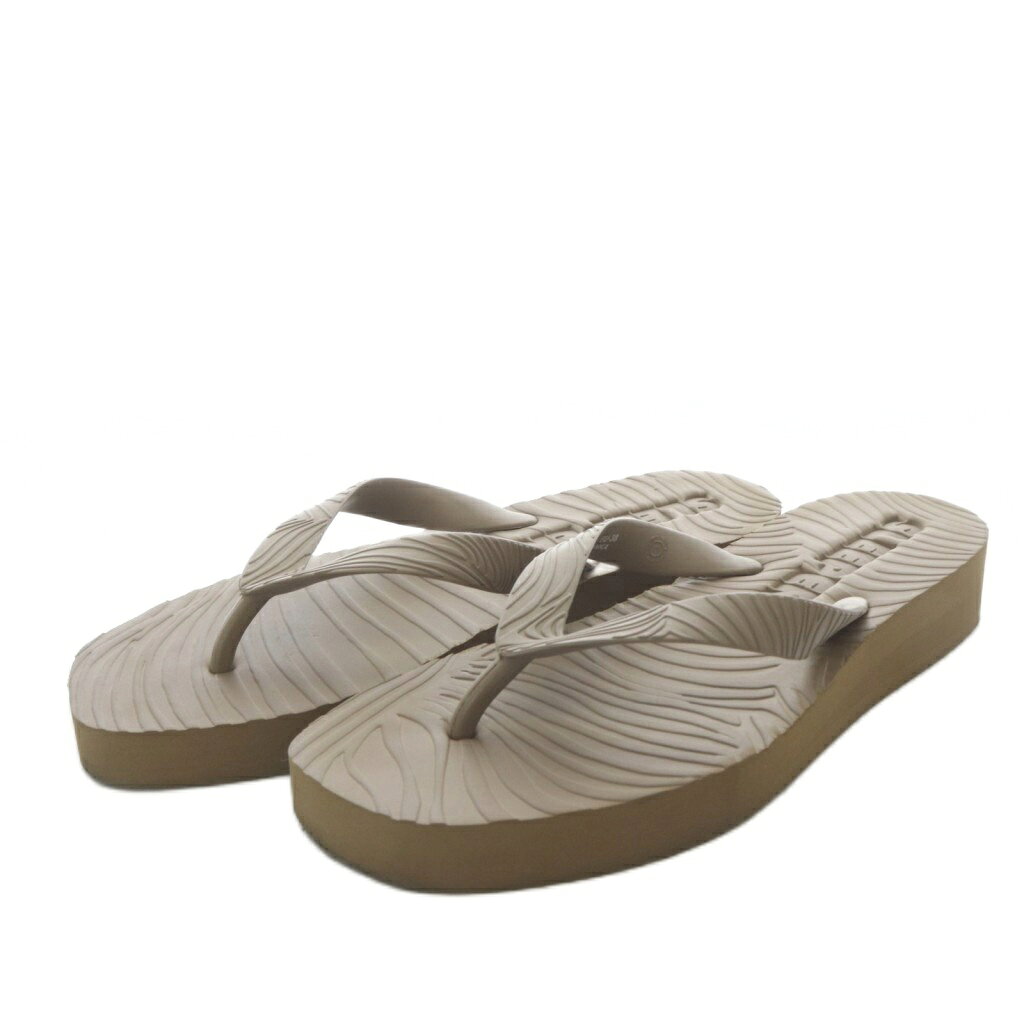 【中古】スリーパーズ SLEEPERS Tapered Platform Sandals トングサンダル 38 ブラウン /YO31 レディース 【ベクトル 古着】 260512表記サイズ38実寸サイズヒールの高さ：3cm　最大幅：9cm　...