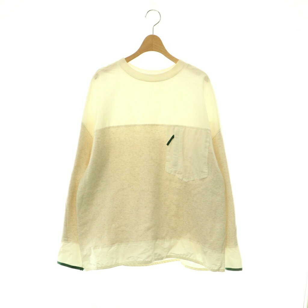 【中古】ナゴンスタンス nagonstans バックウォーム combi pullover プルオーバー スウェット トレーナー 長袖 M アイボリー /HS ■OS レディース 【ベクトル 古着】 260519ブランドナゴンスタンス na...