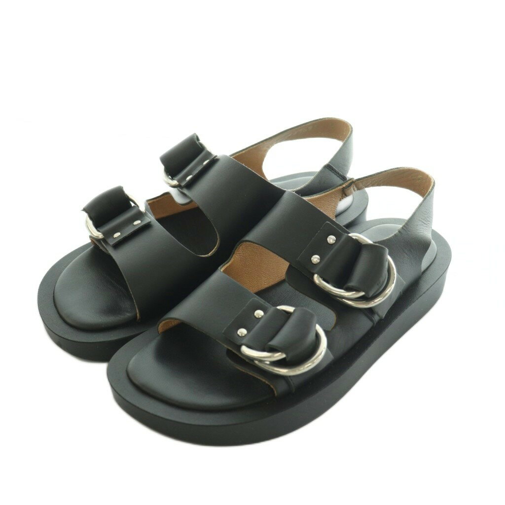 【中古】カミナンド caminando DOUBLE RING PLATFORM SANDALS サンダル レザー 8 24.5-25.0cm 黒 2326WA /MI ■OS レディース 【ベクトル 古着】 260514ブランドカミナンド...