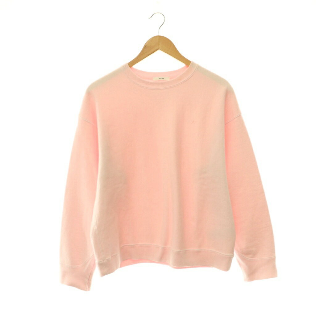 【中古】エイトン ATON NATURAL DYED URAKE オーバーサイズスウェットシャツ プルオーバー 長袖 00 ピンク /HK ■OS レディース 【ベクトル 古着】 260615ブランドエイトン ATON表記サイズ00実寸サイ...