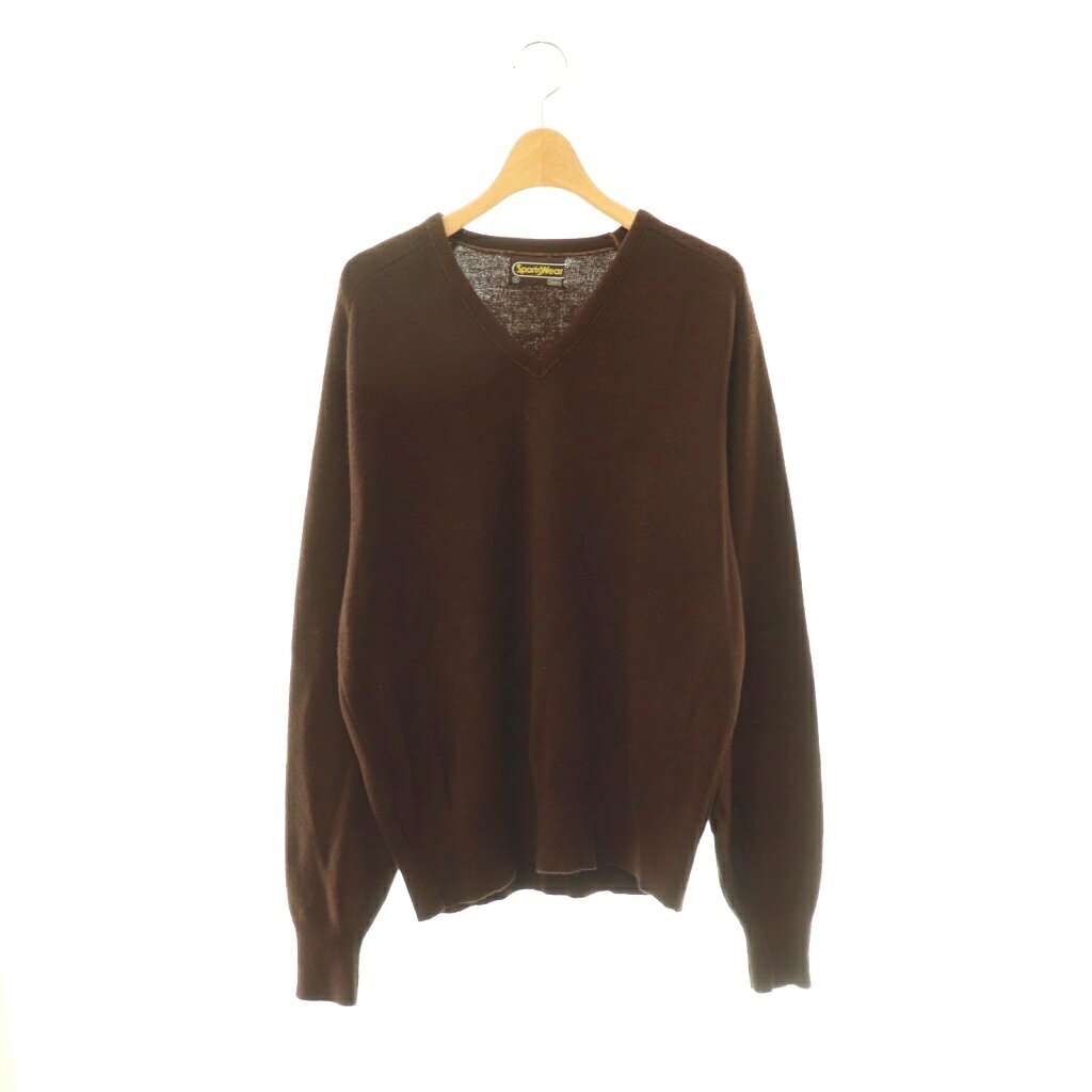 【中古】スポーツウェア SportsWear ニット セーター 長袖 Vネック XL ブラウン /DO ■OS ■MA メンズ 【ベクトル 古着】 260616表記サイズXL実寸サイズ身幅：55cm　着丈：61.5cm　ゆき丈：90cm　　...