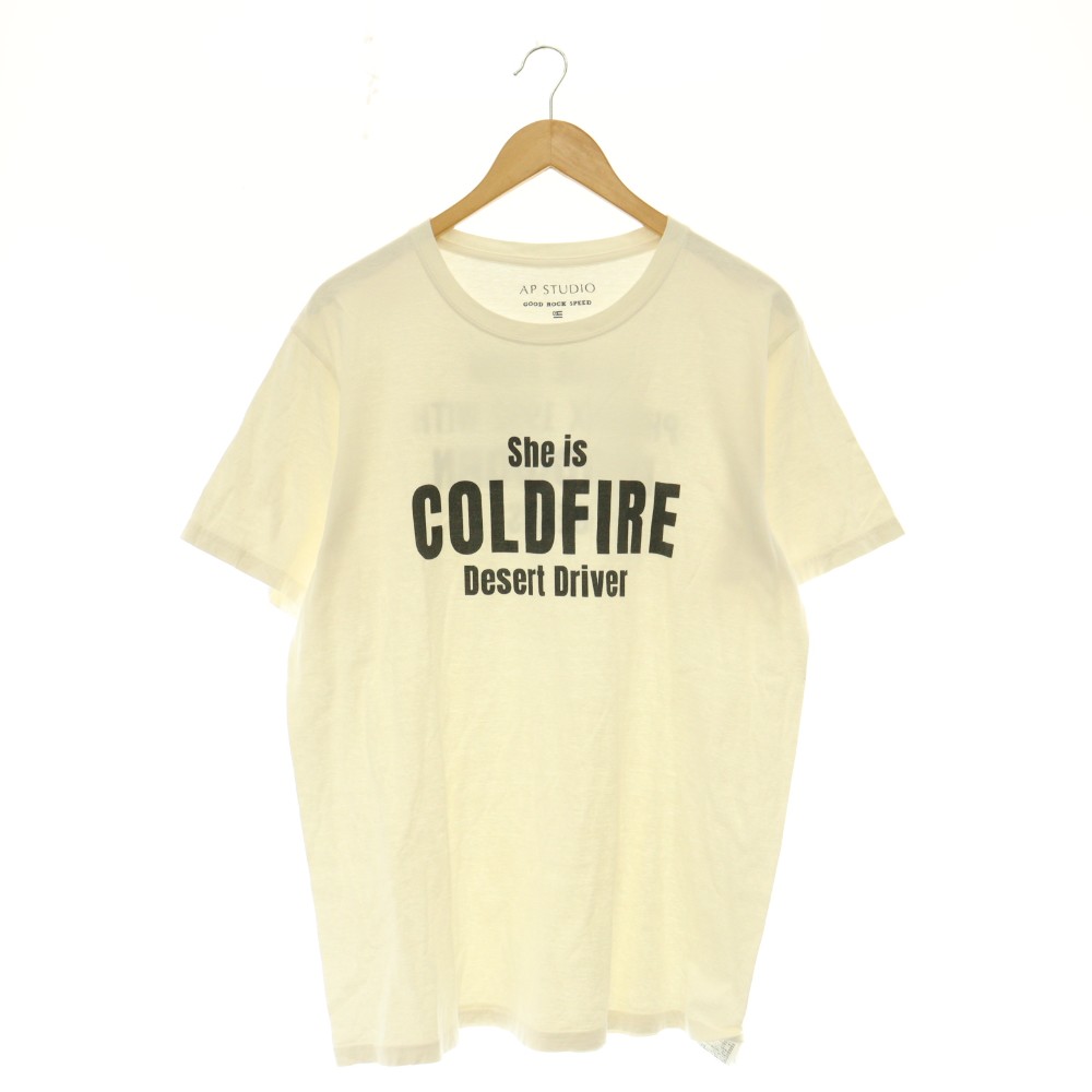 【中古】グッドロックスピード GOOD ROCK SPEED 25AW AP STUDIO別注 graphic Tシャツ カットソー 半袖 バックプリント F オフホワイト ブラック /ES ■OS レディース 【ベクトル 古着】 2607...