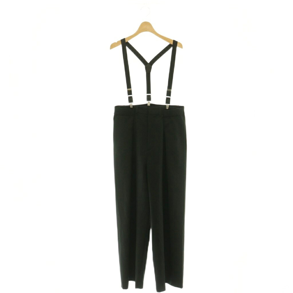 【中古】プロヴォーク PROVOKE 26SS suspenders tuckパンツワイド サスペンダー付き AP STUDIO取扱い 38 ブラック /HK ■OS レディース 【ベクトル 古着】 260713表記サイズ38実寸サイズウエ...