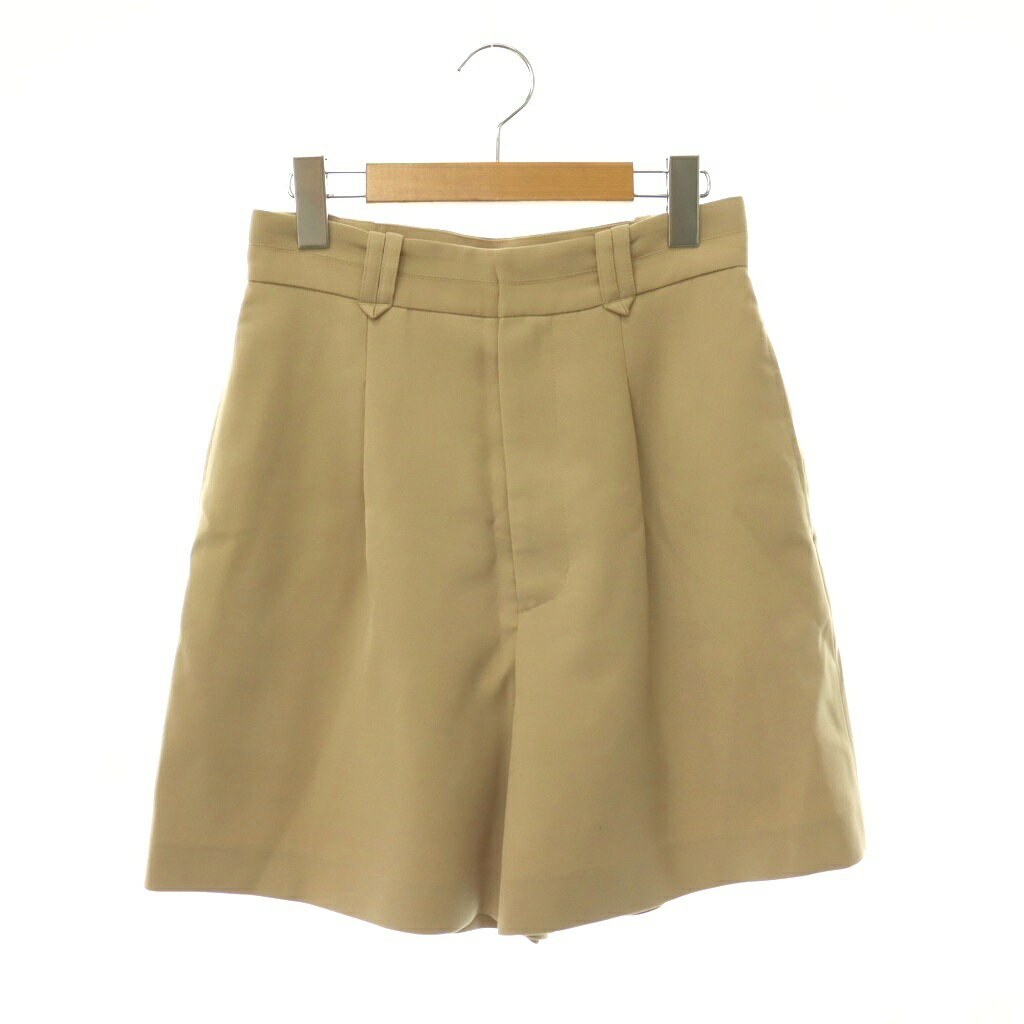 【中古】未使用品 ハーリップトゥ Her lip to Tucked Twill Bermuda Shorts ショーツ ショートパンツ ハーフ タック M ベージュ 1261303054 /CX ■OS レディース 【ベクトル 古着】 2...