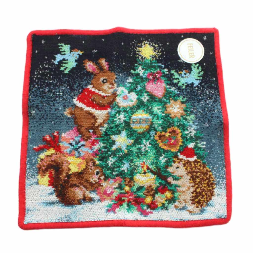 【中古】フェイラー FEILER リトルクリスマスナイト タオルハンカチ クリスマス柄 赤 レッド マルチカラー /MI ■OS レディース 【ベクトル 古着】 260715ブランドフェイラー FEILER表記サイズ表記なし実寸サイズヨコ2...