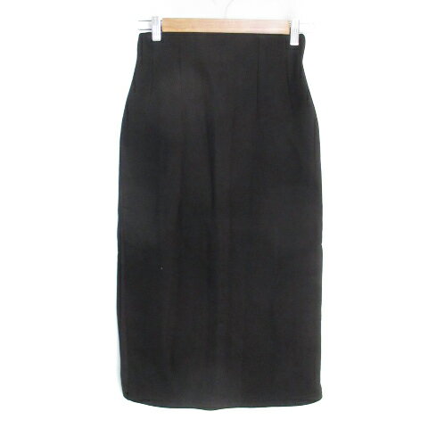 【中古】マウジー moussy タイトスカート ロング丈 マキシ丈 裏起毛 無地 スリット 1 黒 ブラック /FF48 レディース 【ベクトル 古着】 231108ブランドマウジー moussy表記サイズ1(日本サイズS相当) ※実寸サイ...