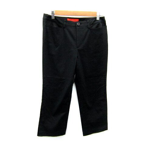 【中古】未使用品 コルニーチェ CORNICE クロップドパンツ 七分丈 無地 38 M 黒 ブラック /SY27 レディース 【ベクトル 古着】 250910表記サイズ38（日本サイズM相当） ※実寸サイズをご確認ください。実寸サイズウエ...