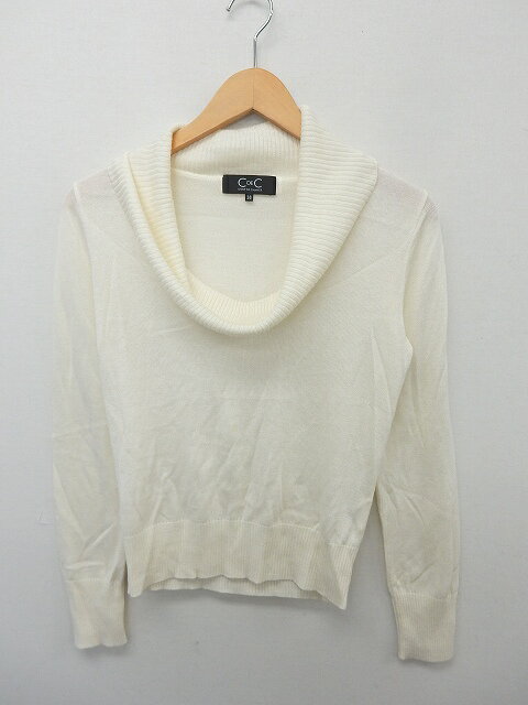 【中古】クードシャンス CdeC COUP DE CHANCE ニット セーター 長袖 Uネック リブ袖 シンプル 38 ホワイト /ST16 レディース 【ベクトル 古着】 200217 ブランド古着ベクトルプレミアム店ブランドクードシャ...