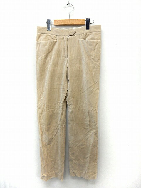 【中古】ジョセフ JOSEPH パンツ ロング ストライプ ジップフライ ポケット 36 ベージュ /ST52 レディース 【ベクトル 古着】 200229 ブランド古着ベクトルプレミアム店ブランドジョセフ JOSEPH表記サイズ36実寸サ...