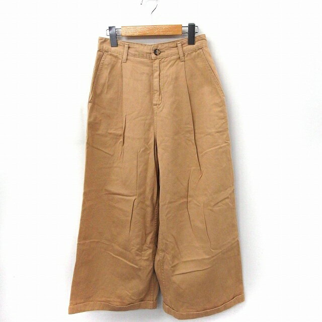 【中古】B&Y ユナイテッドアローズ BEAUTY&YOUTH ビューティー&ユース パンツ ワイド ロング コットン 綿 S ベージュ /FT14 レディース 【ベクトル 古着】 200323 ブランド古着ベクトルプレミアム店ブランドB&...