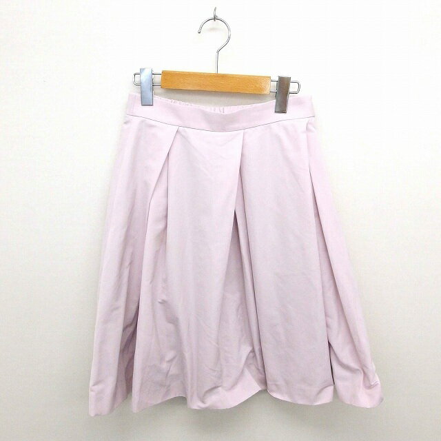 【中古】アナトリエ ANATELIER スカート フレア ひざ丈 薄手 無地 シンプル サイドジップ 36 ピンク /TT23 レディース 【ベクトル 古着】 200626 ブランド古着ベクトルプレミアム店ブランドアナトリエ ANATELI...