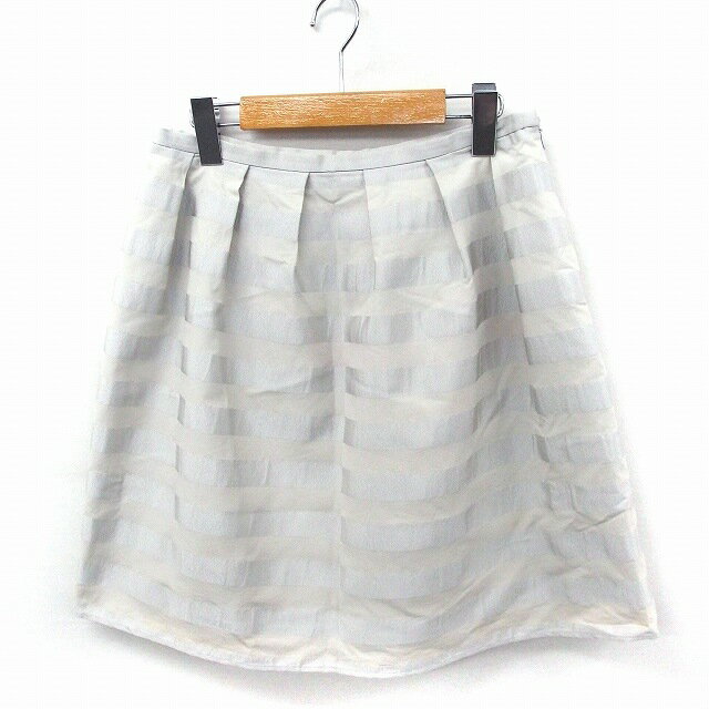 【中古】ボールジー BALLSEY トゥモローランド スカート ボーダー フレア ひざ丈 綿 38 グレー 灰 /FT25 レディース 【ベクトル 古着】 200403 ブランド古着ベクトルプレミアム店ブランドボールジー BALLSEY ト...