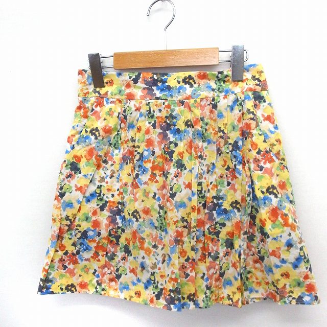 【中古】イエナ スローブ IENA SLOBE パンツ ラップキュロット 総柄 ショート丈 コットン 綿 38 イエロー 黄 /FT19 レディース 【ベクトル 古着】 200624 ブランド古着ベクトルプレミアム店ブランドイエナ スローブ...