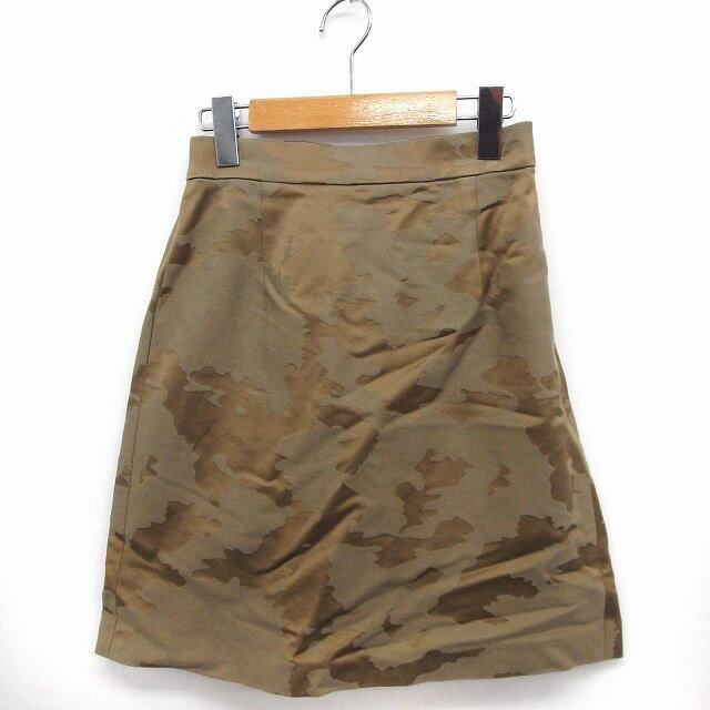 【中古】トゥモローランド TOMORROWLAND スカート カモフラージュ柄 台形 ひざ丈 コットン 綿 36 カーキ /FT26 レディース 【ベクトル 古着】 200821 ブランド古着ベクトルプレミアム店ブランドトゥモローランド T...