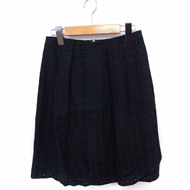 【中古】ボールジー BALLSEY トゥモローランド スカート 刺繍 台形 ひざ丈 コットン 綿 36 ブラック 黒 /FT5 レディース 【ベクトル 古着】 200909 ブランド古着ベクトルプレミアム店ブランドボールジー BALLSEY...