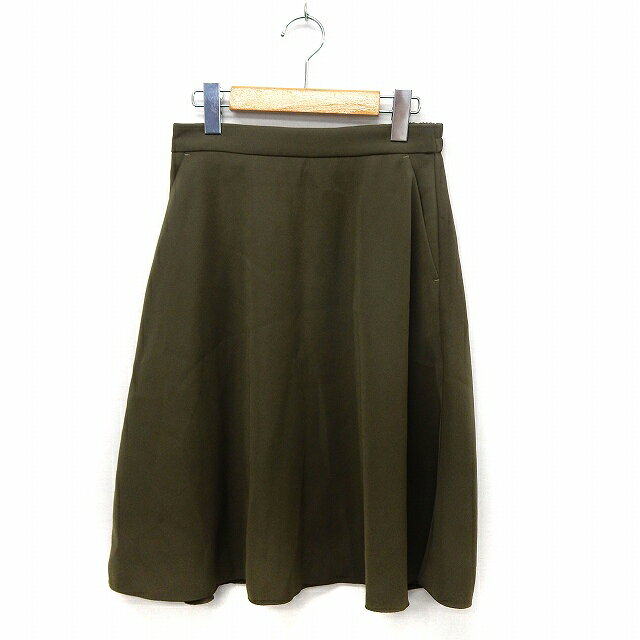 【中古】エムズセレクト m’s select スカート フレア 膝下丈 シンプル バックジップ 36 カーキ /ST22 レディース 【ベクトル 古着】 200717 ブランド古着ベクトルプレミアム店ブランドエムズセレクト m’s sele...