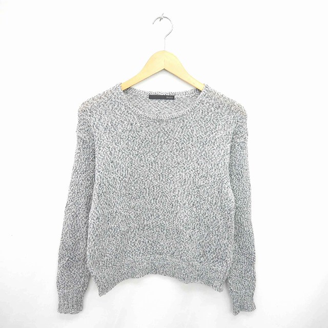 【中古】ヘザー Heather ニット セーター 丸首 無地 シンプル ウール混 長袖 F グレー 灰 /TT45 レディース 【ベクトル 古着】 201223 ブランド古着ベクトルプレミアム店ブランドヘザー Heather表記サイズF(実...