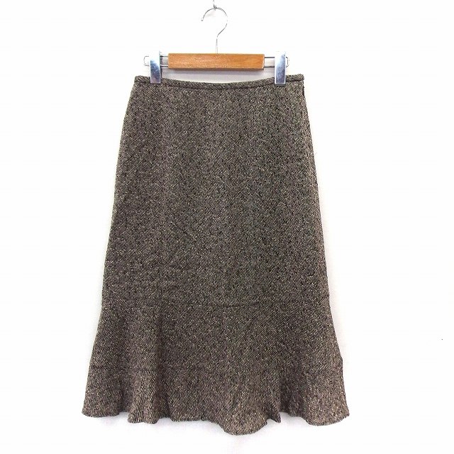 【中古】ジェラールダレル GERARD DAREL スカート ミモレ丈 裾フレア サイドジップ 7 ブラウン /ST48 レディース 【ベクトル 古着】 210114 ブランド古着ベクトルプレミアム店ブランドジェラールダレル GERARD ...