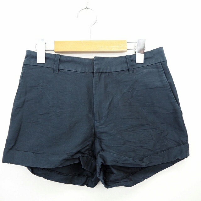 【中古】ナイン NINE パンツ ボトムス ショーパン ショート 無地 シンプル ミニ シルク混 1 ネイビー 紺 /MT10 レディース 【ベクトル 古着】 210603ブランドナイン NINE表記サイズ1実寸サイズウエスト：約64cm　...