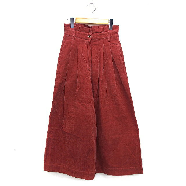【中古】レイビームス Ray Beams コーデュロイ ワイド パンツ コットン 綿 ジップフライ タック 0 テラコッタ /NT17 レディース 【ベクトル 古着】 241219ブランドレイビームス Ray Beams表記サイズ0実寸サイ...