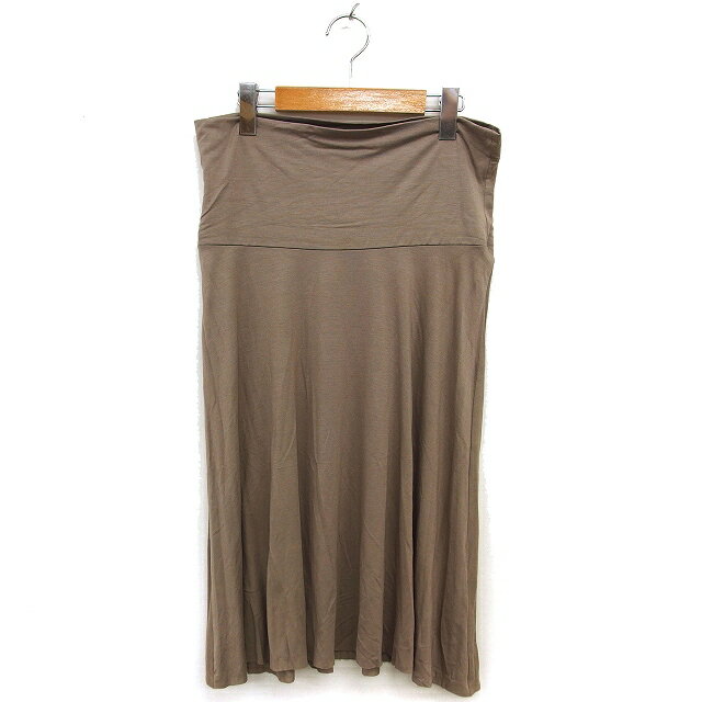 【中古】スリードッツ three dots フレア スカート ロング ストレッチ 無地 S グレージュ /NT6 レディース 【ベクトル 古着】 251002ブランドスリードッツ three dots表記サイズS実寸サイズウエスト：約71c...