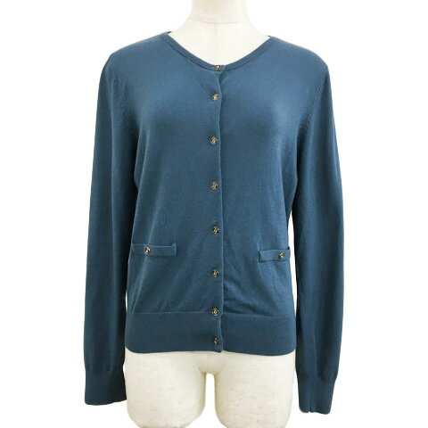 【中古】インデックス INDEX カーディガン ニット クルーネック 無地 長袖 M 青 ブルー レディース 【ベクトル 古着】 241106ブランドインデックス INDEX表記サイズM実寸サイズ肩幅：33cm　身幅：42cm　着丈：48c...