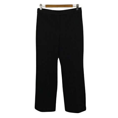 【中古】ザラ ベーシック ZARA BASIC COLLECTION パンツ ストレート ロング ストレッチ ウエストゴム 無地 USA L 黒 ブラック レディース 【ベクトル 古着】 260116ブランドザラ ベーシック ZARA BA...
