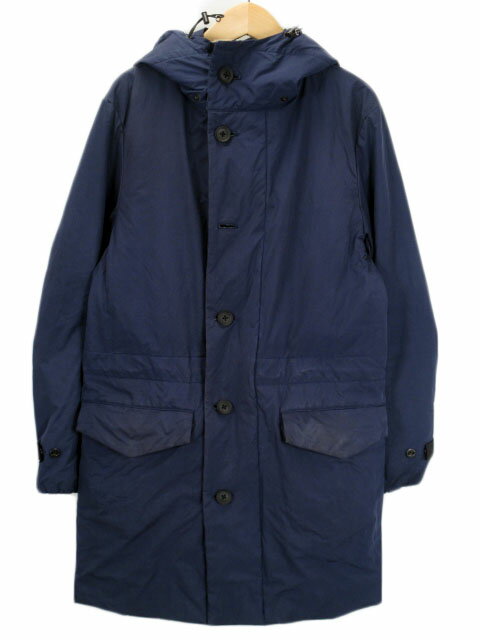 【中古】EQUIPMENT BY URBAN RESEARCH アーバンリサーチ Functional HoodedCoat コート フーデット 中綿 44 紺 ネイビー メンズ 【ベクトル 古着】 221219表記サイズ44実寸サイズ肩幅...