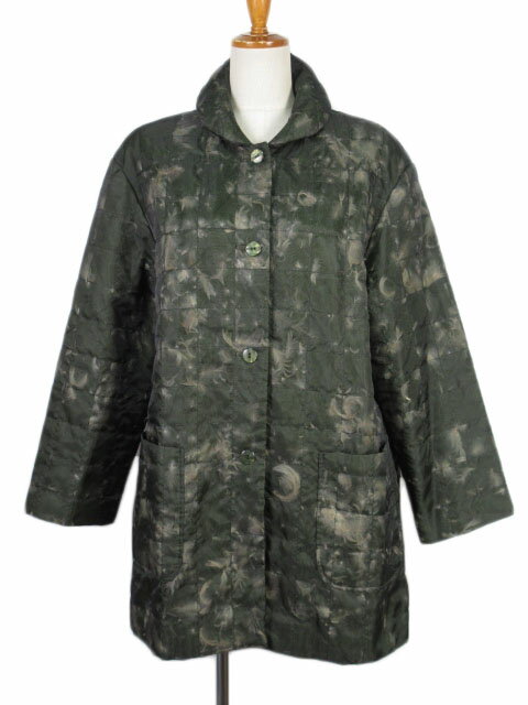 【中古】エルミダ EL MIDAS コート ジャケット フェザー チュール ナイロン 12 緑 グリーン レディース 【ベクトル 古着】 230119表記サイズ12実寸サイズ身幅：55cm　着丈：78cm　ゆき丈：82cm　　素材表地 ナイ...