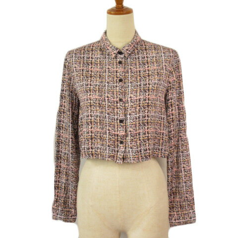 【中古】エモダ EMODA シャツ ブラウス クロップド 総柄 レーヨン S ピンク レディース 【ベクトル 古着】 230305ブランドエモダ EMODA表記サイズS実寸サイズ肩幅：37cm　身幅：47cm　袖丈：56cm　着丈：40cm...