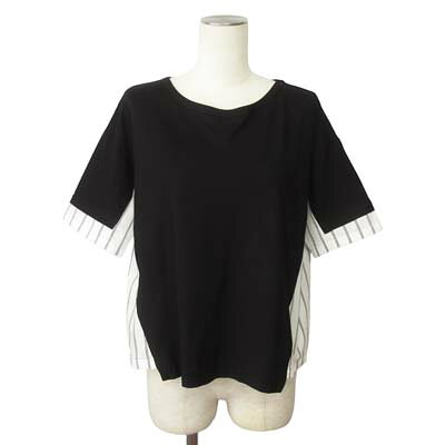 【中古】シビリゼ civilise カットソー 異素材 切替 00 黒 ブラック レディース 【ベクトル 古着】 260418表記サイズ00実寸サイズ肩幅：53cm　身幅：54cm　着丈：52.5cm　袖丈：19cm　　素材本体 綿100％...